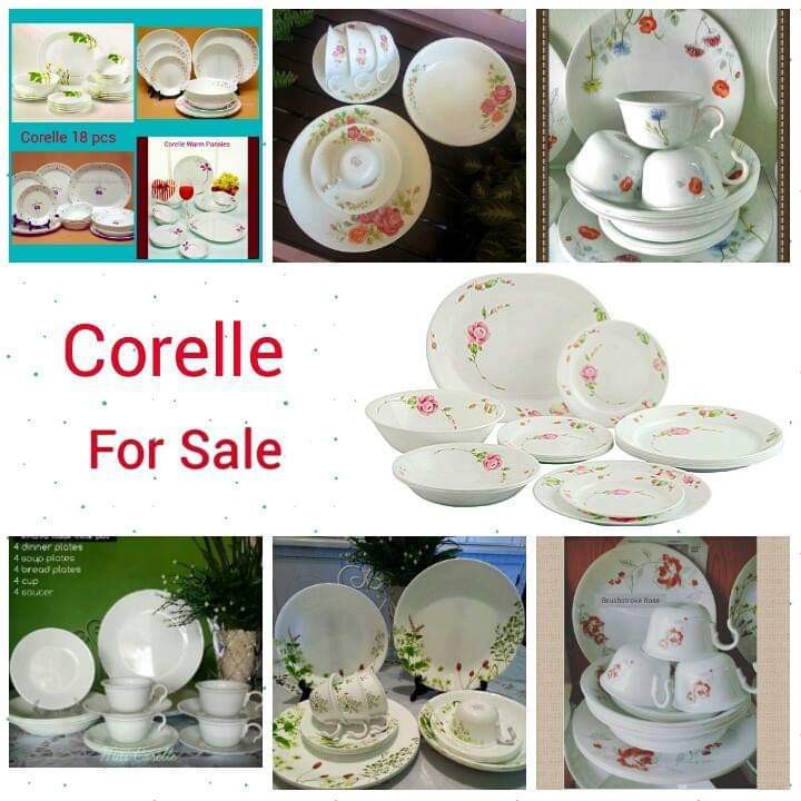 CORELLE DINNER SET 20PCS (COUNTRY ROSE/SAKURA/ROSABELLE/PLUM) | Shopee ...
