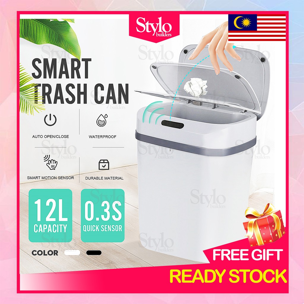 🇲🇾READY STOCK🔥Touchless Smart Dust Bin Motion Sensor Automatic Sensing ...