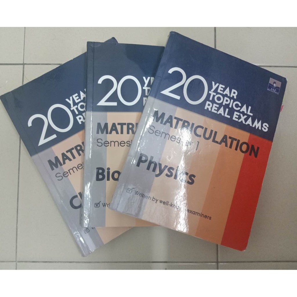 Matriculation Past Year Question (Biology,chemistry, physics) Semester ...