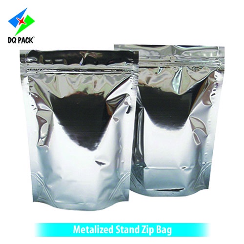 200pcs Metalized Stand Up Pouch With Ziplock Bag Food Cookies Snack