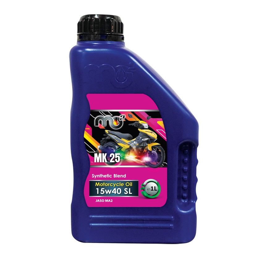 MO2 MK25 4T SAE 15W40 SYNTHETIC BLEND MOTORCYCLE ENGINE OIL (1 LITRE ...
