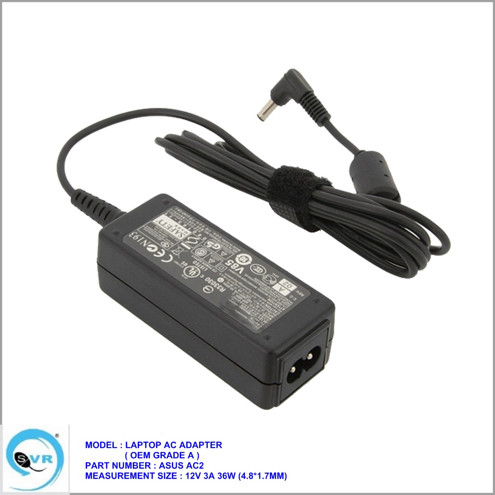ASUS MINI 12V 3A 36W ( 5.5 * 2.5mm ) LAPTOP AC ADAPTER ( OEM GRADE A ...