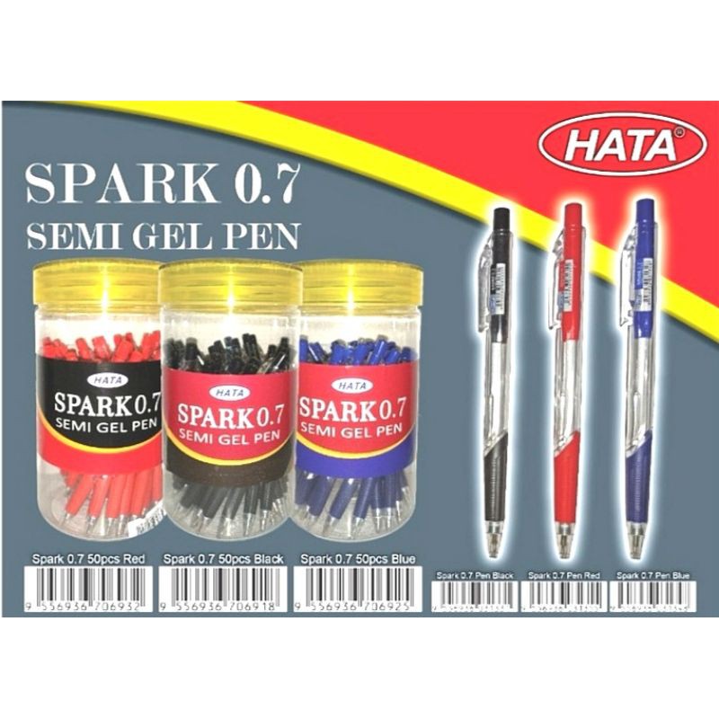 HATA SPARK SEMI-GEL BALL PEN 0.7MM ( 50PCS/BOX ) | Shopee Malaysia