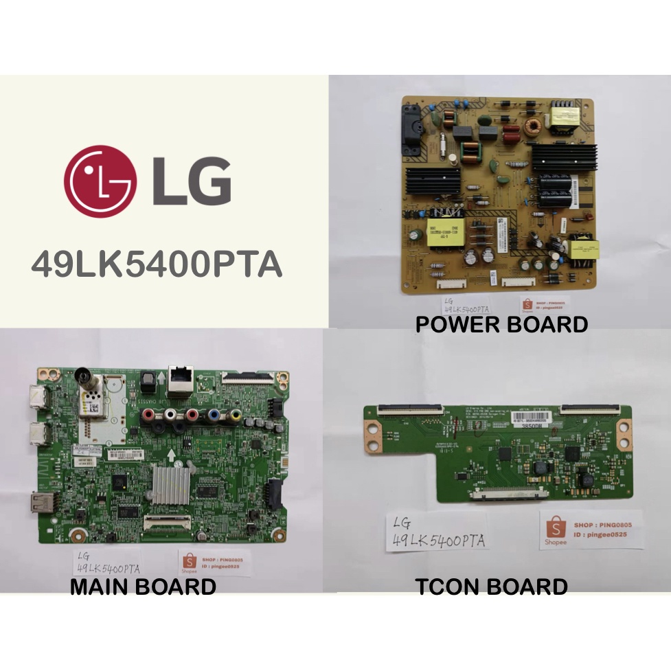 LG LED Smart TV 49LK5400PTA 49LK5400 49LK54 Power Board K-PL-F01 Main ...