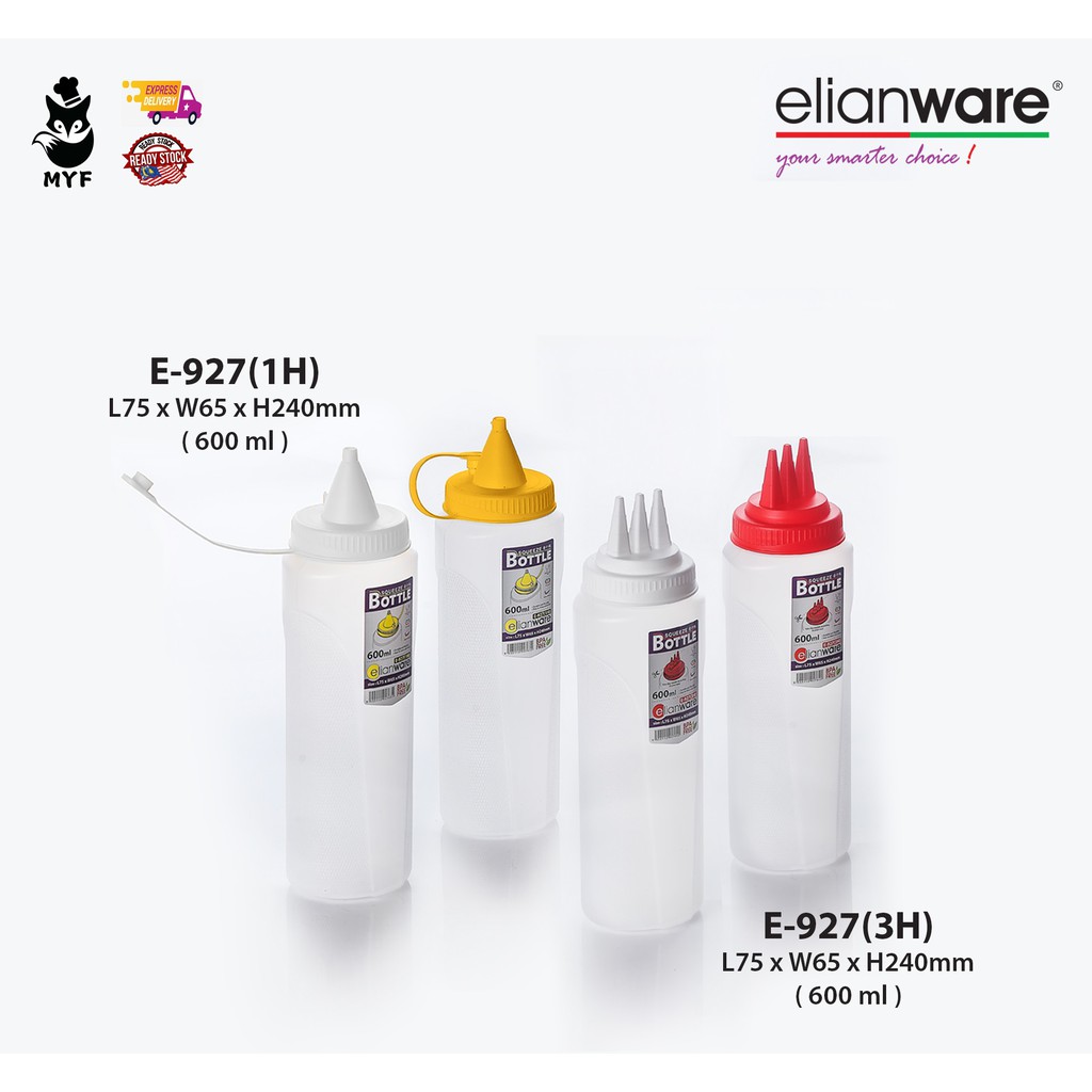 Elianware (600ML) E-927 Cili Sos Tomato Sos Mayonnaise Sos Bottle Sos ...