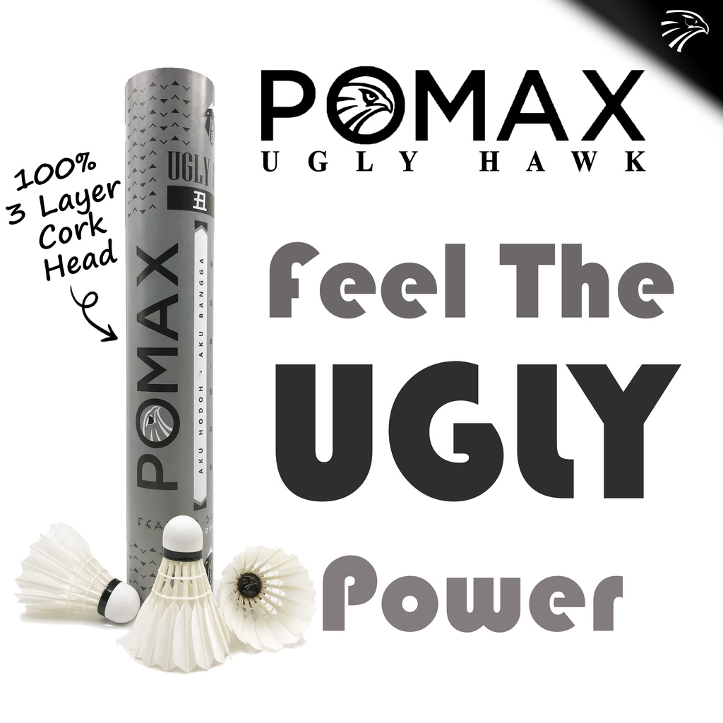 Pomax Ugly Hawk Badminton Feather Shuttlecock (Goose Feather Shuttle ...
