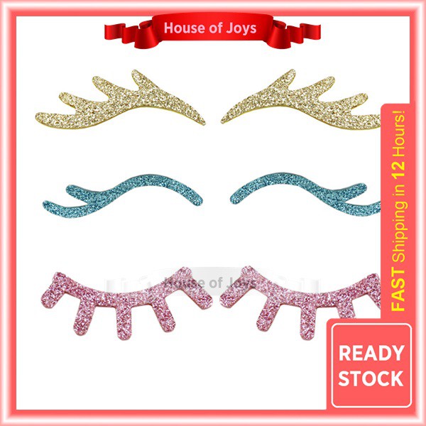 [Ready Stock] Fiber Eyebrows eye lashes for Unicorn Cake Topper Decor ...