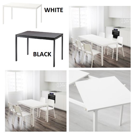 IKEA VANGSTA Extendable Table 120/180x75cm Dining Table Meja Makan Meja ...