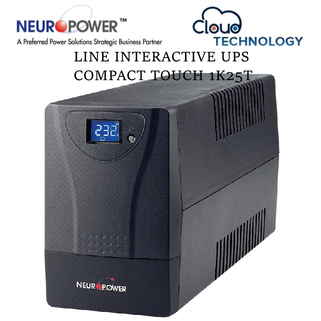 NEUROPOWER COMPACT TOUCH 1K25T 1250VA LINE INTERACTIVE BACKUP BATTERY ...