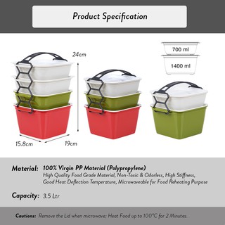 TUPPERWARE MAKANAN BEKAS BEKAL MAKANAN SET BEKAS MAKANAN ELIANWARE ...