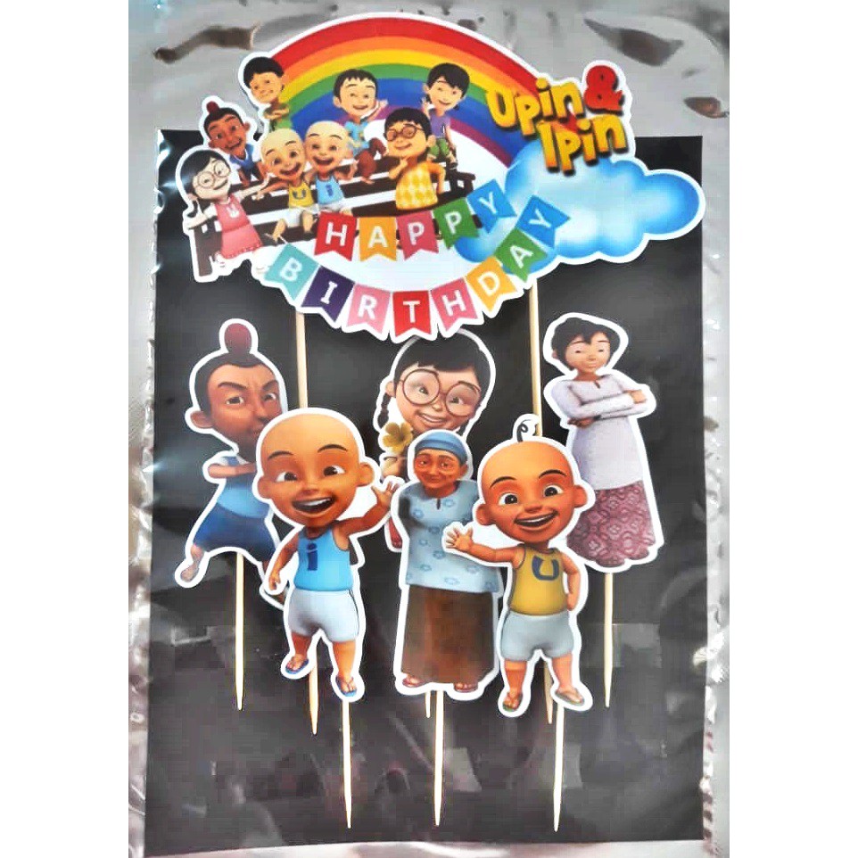 UPIN IPIN Cake Topper Happy Birthday Ready stock Laminated Material ...