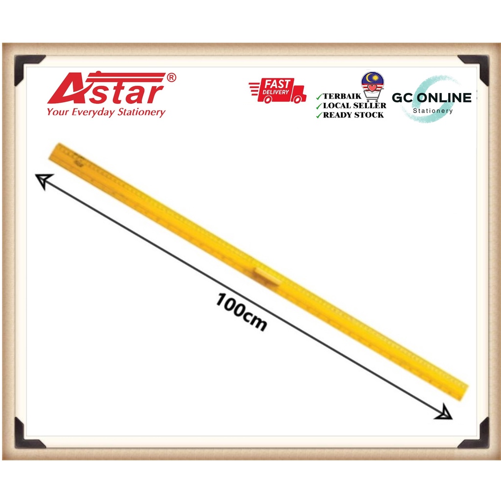 Astar 100cm Wooden Ruler 39" / Pembaris Kayu 1 Meter | Shopee Malaysia