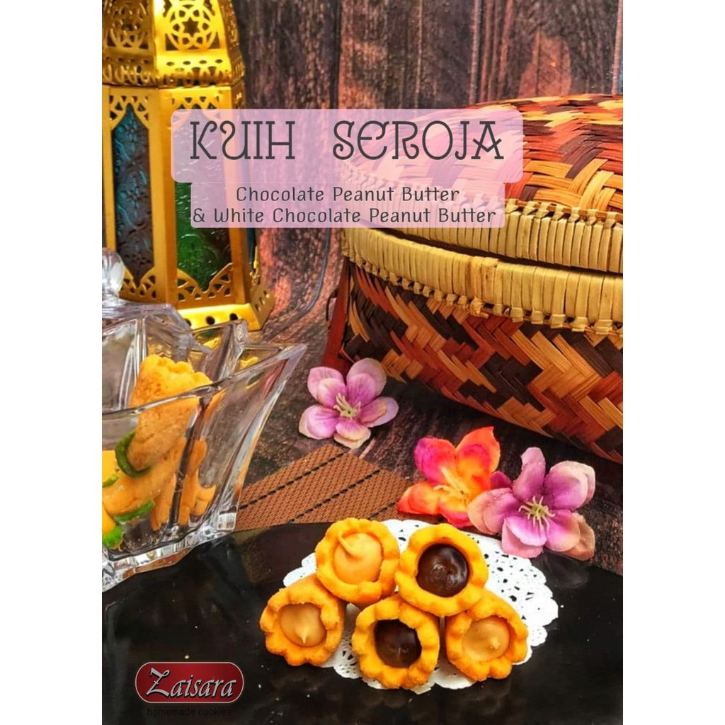 Biskut Seroja MIX ( Biskut Coklat Peanut Butter & Biskut White ...