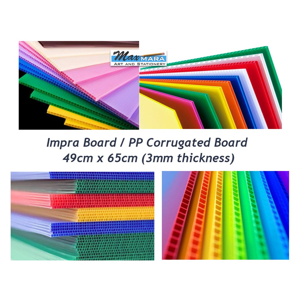 (Maxmara Art) 3mm Thick Polypropylene PP Corrugated Impra Board DIY ...