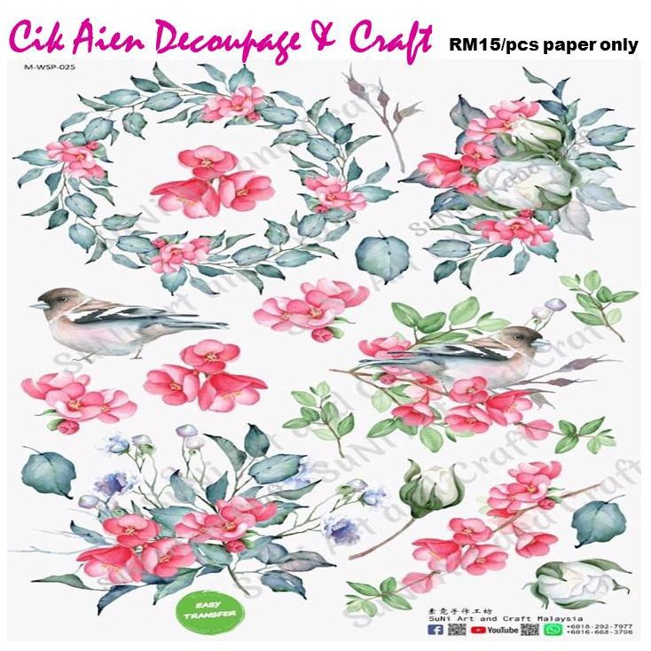 SuNi Art and Craft Flower and Cartoon Motive Easy Transfer Water Slide ...