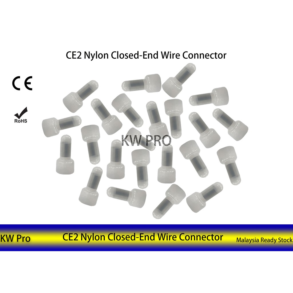 CE2 Nylon Closed-End Wire Connector End Cap Insulated Connectors Wire ...