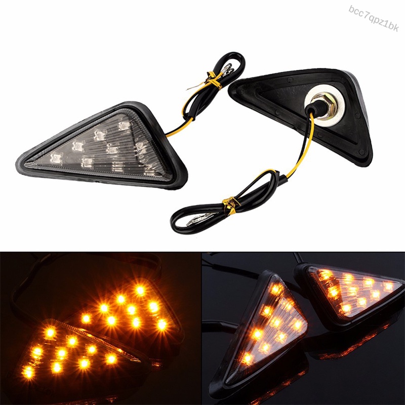Lampu Isyarat Motor Smoke Triangle Flush Mount LED Turn Signals Blinker ...