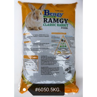 Bengy COA RAMGY High Quality Rabbit Feed Food Makanan Arnab Pellet 5kg ...