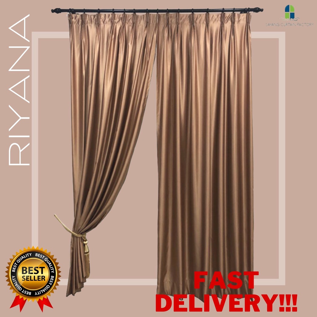 GOLD-SHORT SIZE-LANGSIR READYMADE UNTUK TINGKAP, PINTU BILIK DAN ...