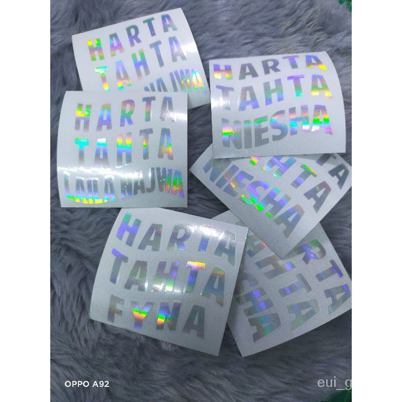 Custom Sticker Words Harta Tahta Nama Tempah Sticker Decal Sendiri ...