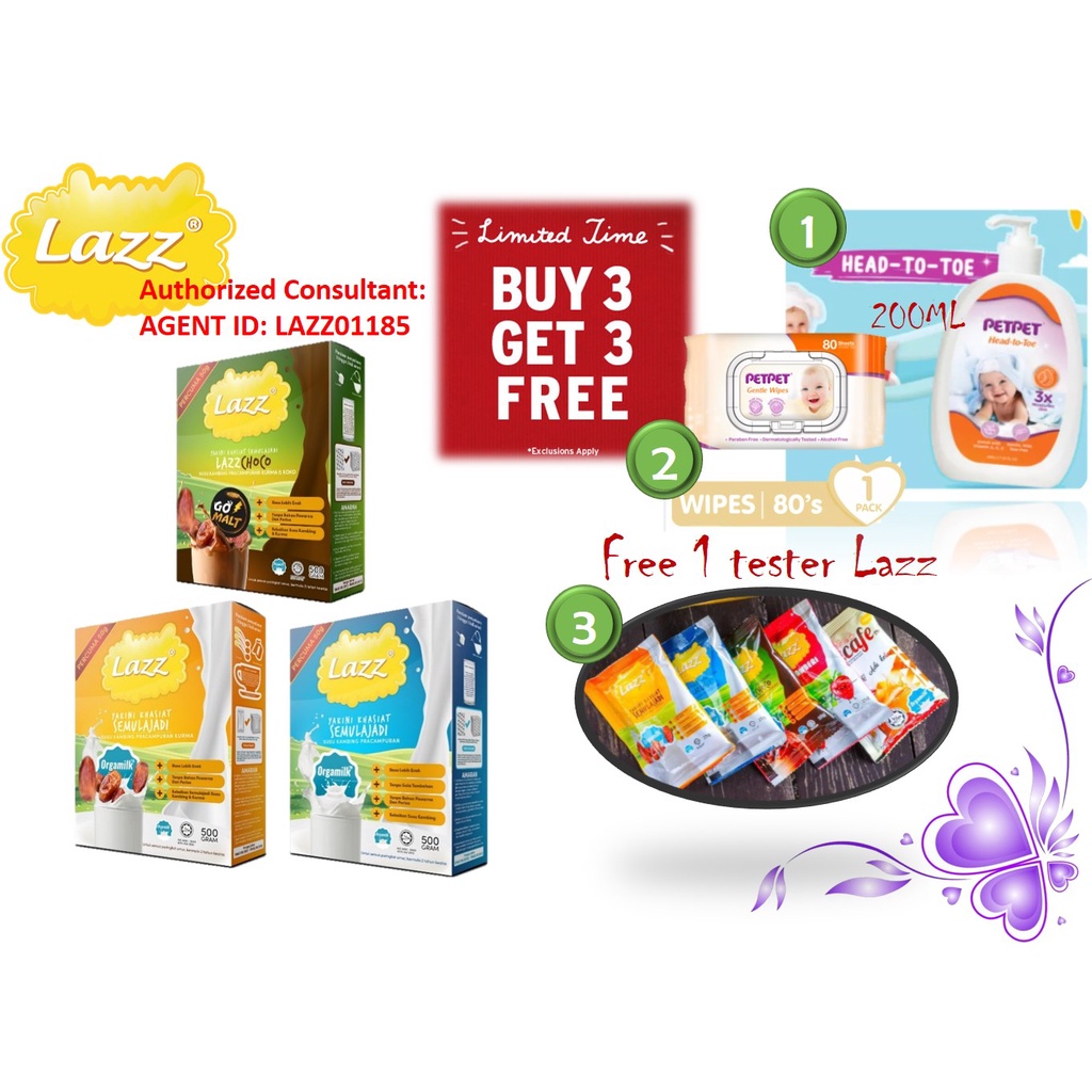 Lazz Susu Kambing Special Combo Asli | Kurma | Choco | Strawberry | Shopee Malaysia