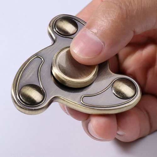 STRESS RELIEF FOCUS TOY FIDGET FINGER SPINNER (BRONZED) | Shopee Malaysia