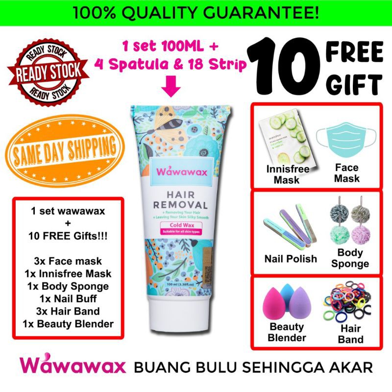 WAWAWAX HAIR REMOVAL COLD WAX 100% ORIGINAL AND READY STOCK | Shopee ...