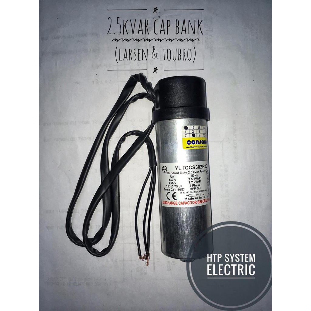 (ORIGINAL) L&T LARSEN & TOUBRO 2.5Kvar/ 5kvar/ 10kvar/15kvar 440V Power Factor Capacitor ...