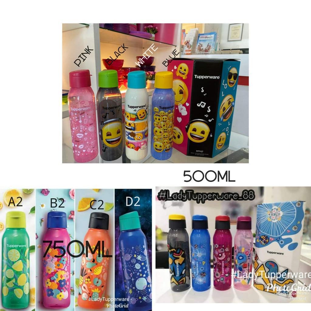 Tupperware Funky Fun / Emoji / Artz Eco BPA Free Water Bottle Botol Air ...