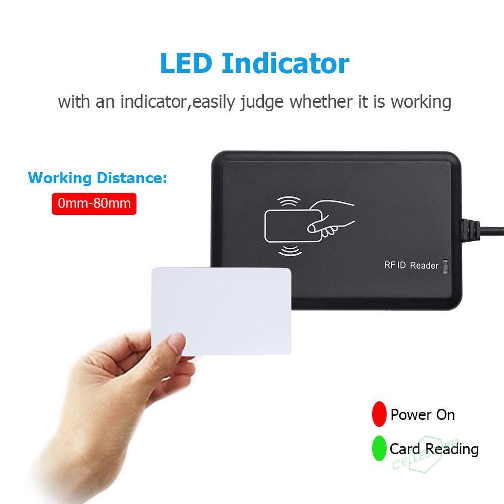 cs rfid usb smart card reader 125khz proximity sensor with id cards ...