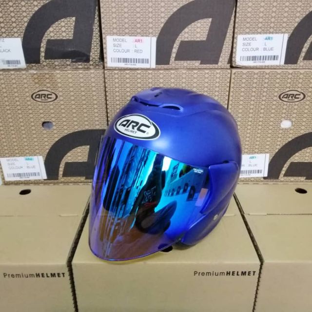 Helmet Arc Ritz Blue Matte | Shopee Malaysia