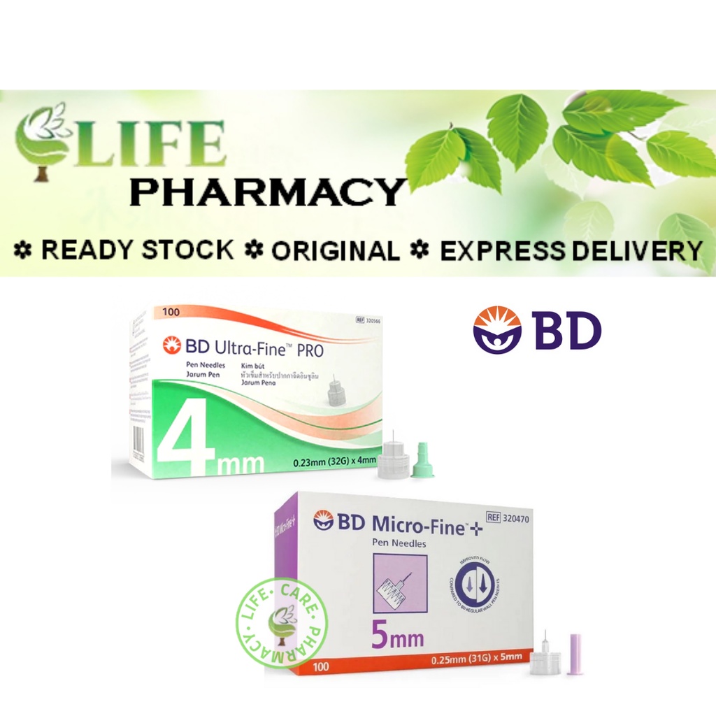 BD ULTRA-FINE PEN (PRO) 4MM 32G NEEDLES / BD MICRO-FINE PEN NEEDLES 31G ...