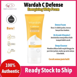 Wardah C-Defense Energizing Whip Foam Cleanser (100ml) Vitamin C ...