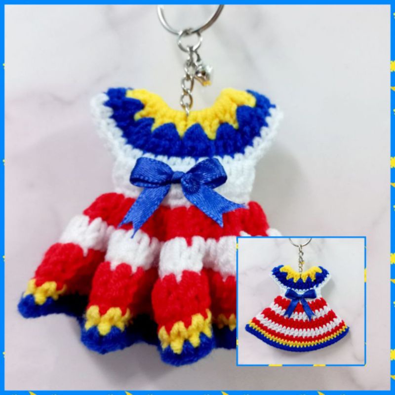 HANDMADE CROCHET | RANTAI KUNCI JALUR GEMILANG | MERDEKA | WARNA ...