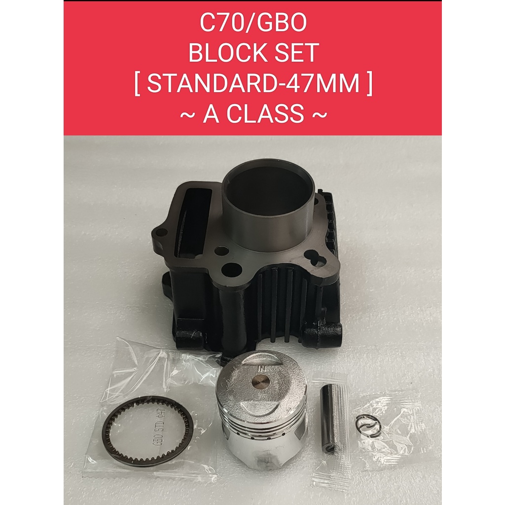 HONDA C70 / GBO [ STANDARD-47MM ] BLOCK SET / 5 IN 1 / A CLASS | Shopee ...