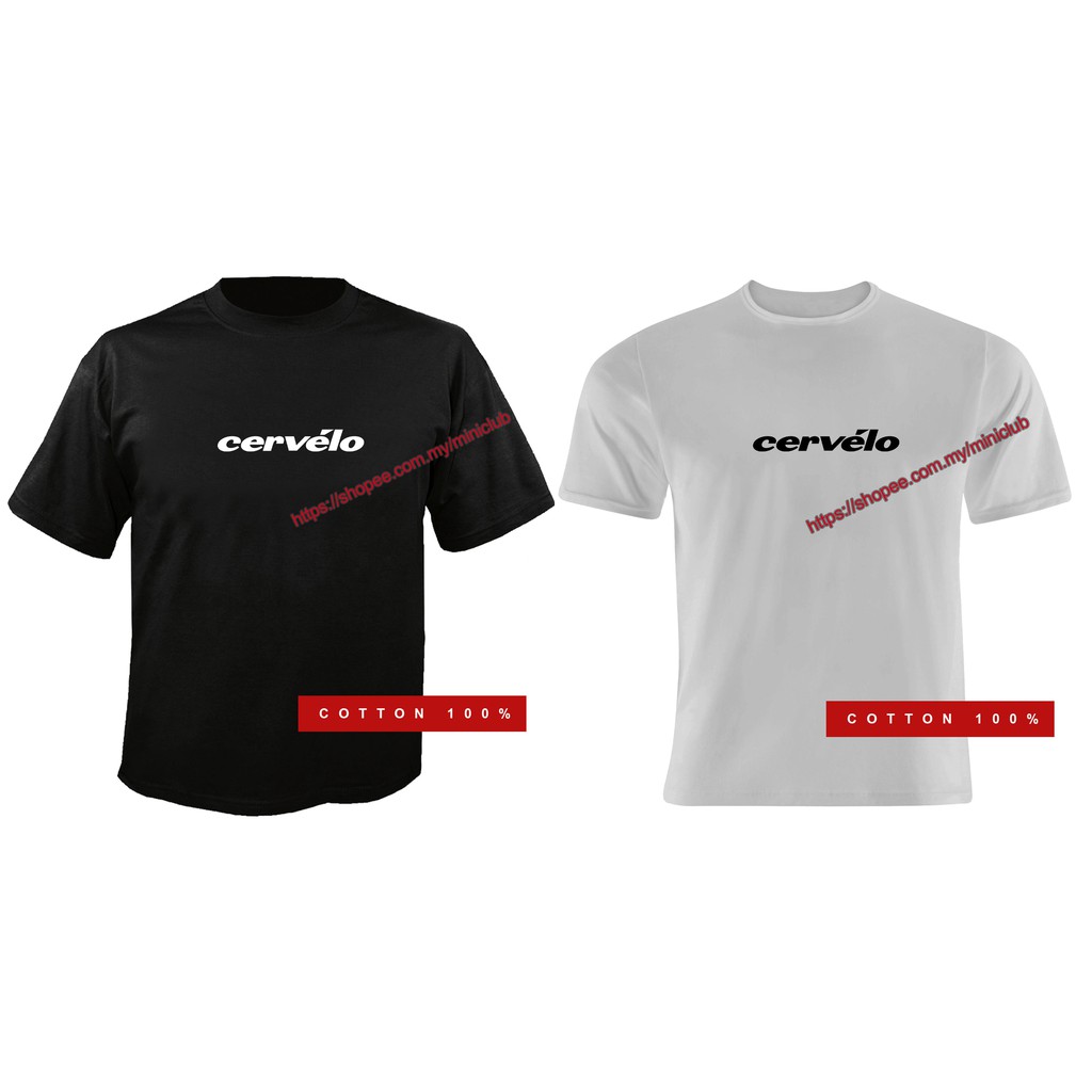 Cervelo LOGO Custom Tshirt BLACK / WHITE COLOR (S-3XL) | Shopee Malaysia