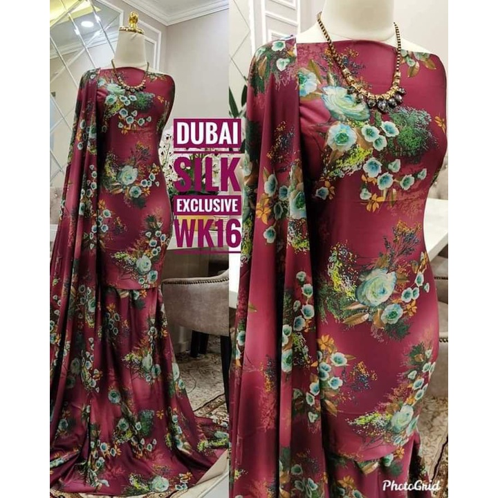 KAIN PASANG DUBAI EXCLUSIVE KAIN PASANG SIAP POTONG 4 METER | Shopee ...