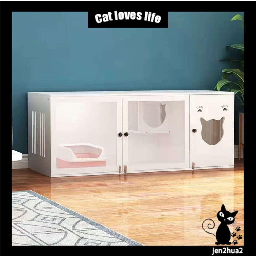 Cat nest cat cage villa solid wood luxury three-story home cat room ...
