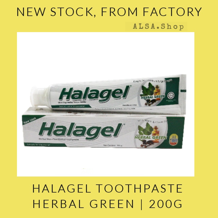 HALAGEL TOOTHPASTE HERBAL GREEN 200G | Shopee Malaysia
