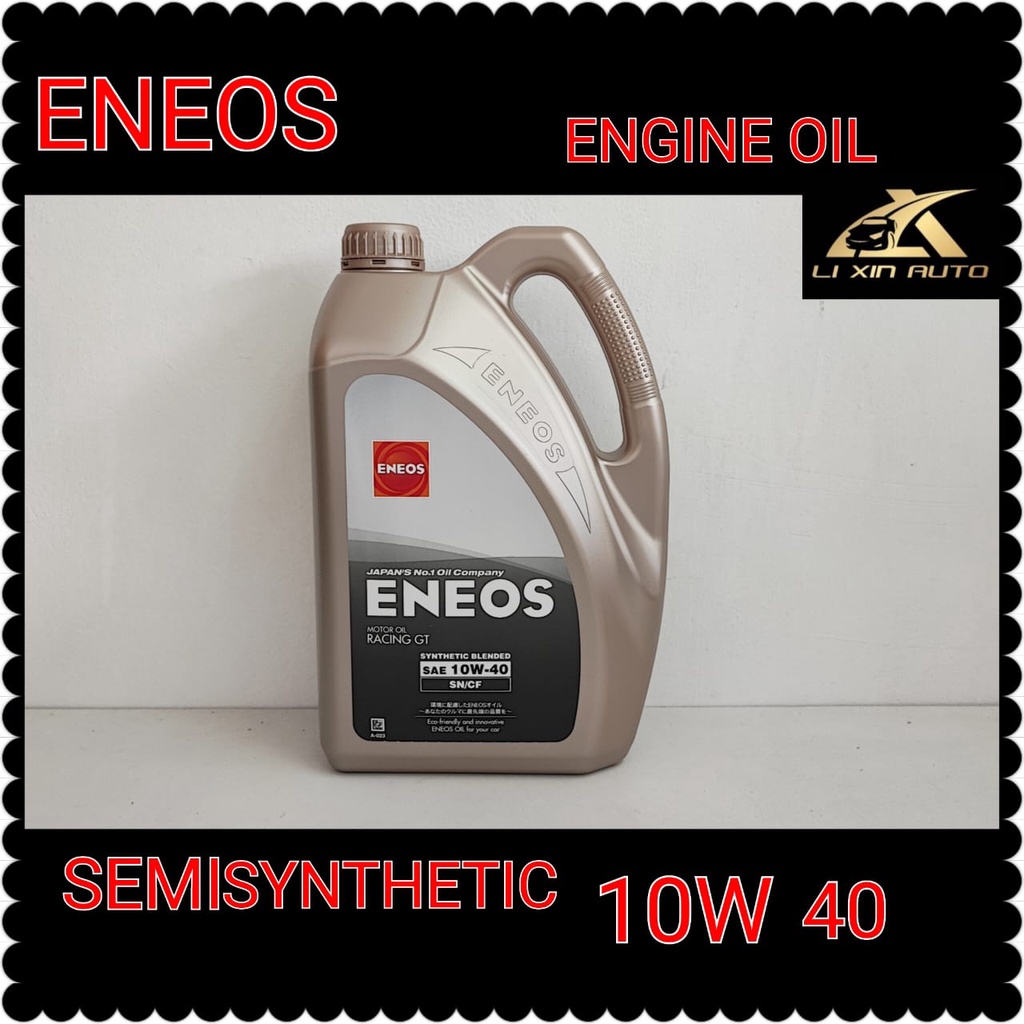 ENEOS PETROL ENGINE OIL RACING GT SEMI SYNTHETIC SN/CF SAE 10W/40 4 ...