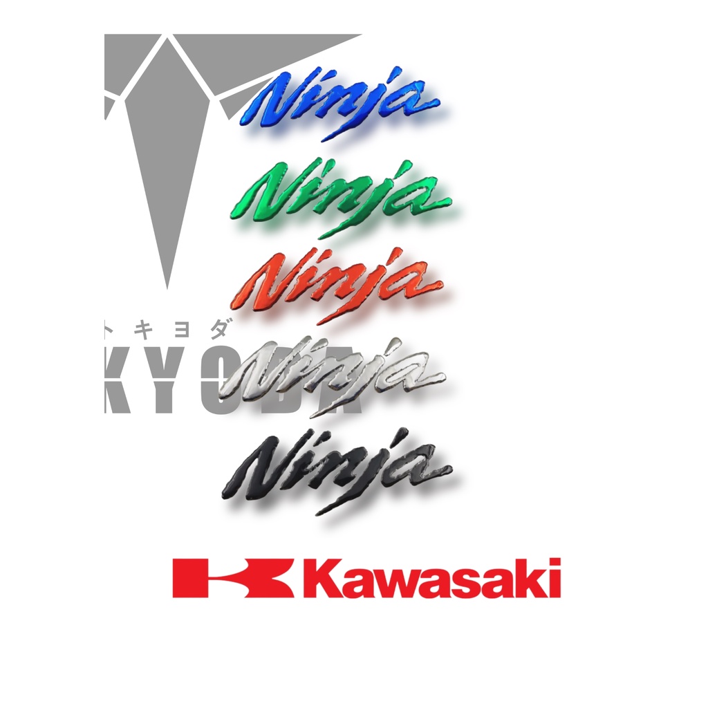 STICKER TIMBUL LOGO KAWASAKI NINJA RR150 ZX150 KRR150 Z250 Z650 ZX636 ...