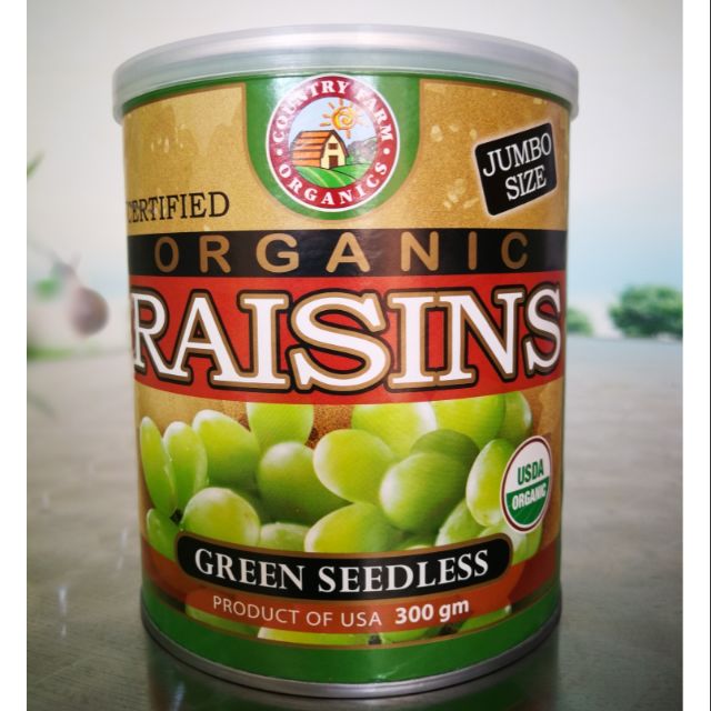 Country Farm Organic Jumbo Green Raisin 300g | Shopee Malaysia