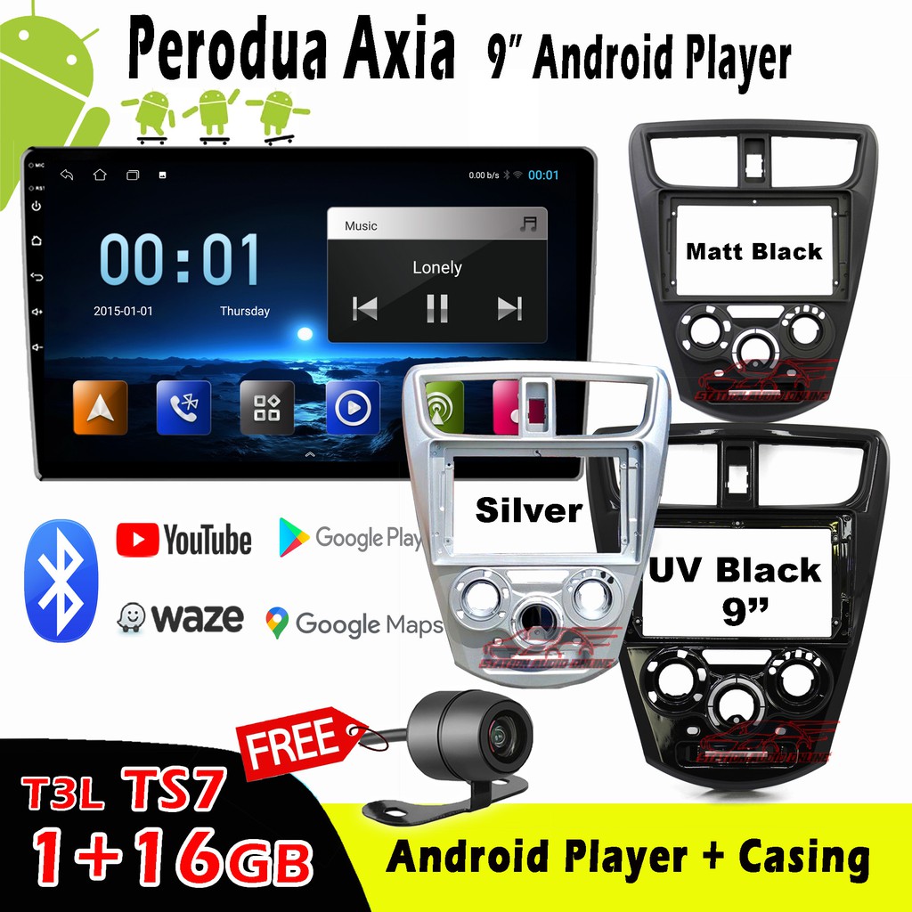 Perodua Axia TS7 Quad Core 9" IPS Screen Android Player Car Multimedia ...