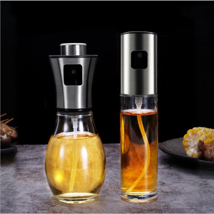 Ready Stock-Stainless Steel Oil Spray Btl Glass Cooking Oil Sprayer BBQ ...