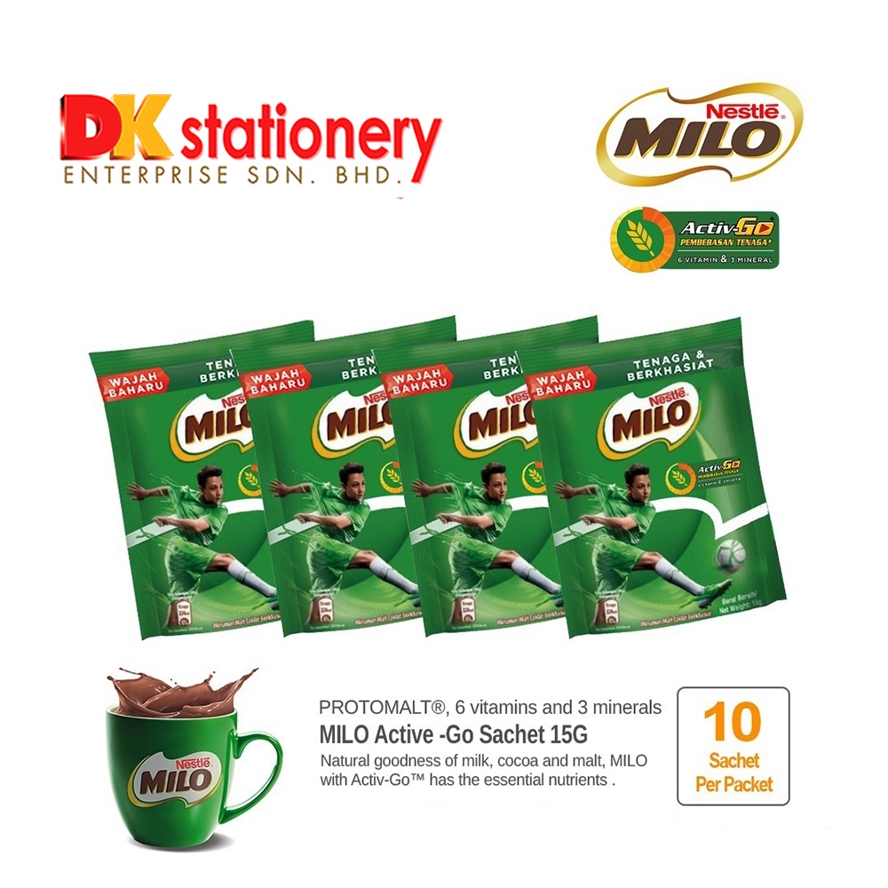 Nestle Milo Active-Go 15g I 10 Sachets | Shopee Malaysia