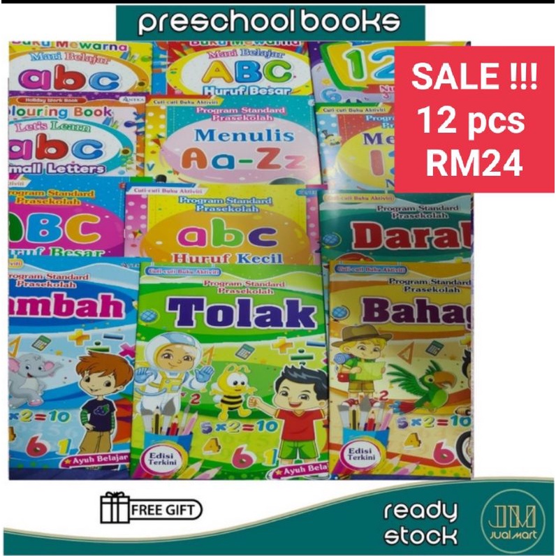 Buku abc kanak-kanak & warna colouring book learning for kids Preschool ...