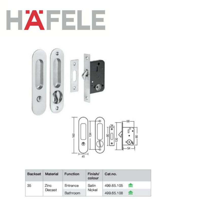 HAFELE SLIDING DOOR LOCKSET | Shopee Malaysia