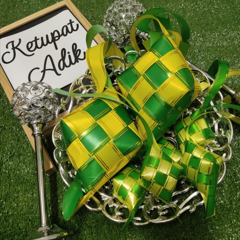 KETUPAT RIBBON PELBAGAI WARNA KETUPAT HIASAN KETUPAT REBEN | Shopee ...