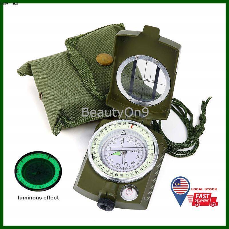(Ready Stock) Military Compass Lensatic Sighting Waterproof Hiking ...