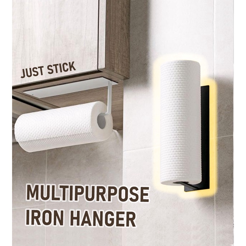 Tissue Holder Adhesive Roll Hanger Paper Storage Kitchen Tissue Rack ...